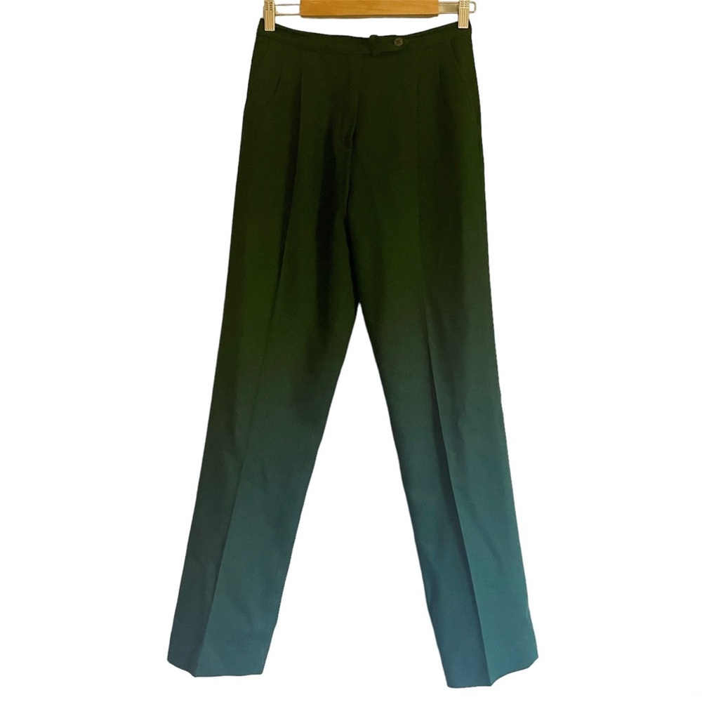 Vintage 70s/80s Forest Green Wool Trousers - Gem